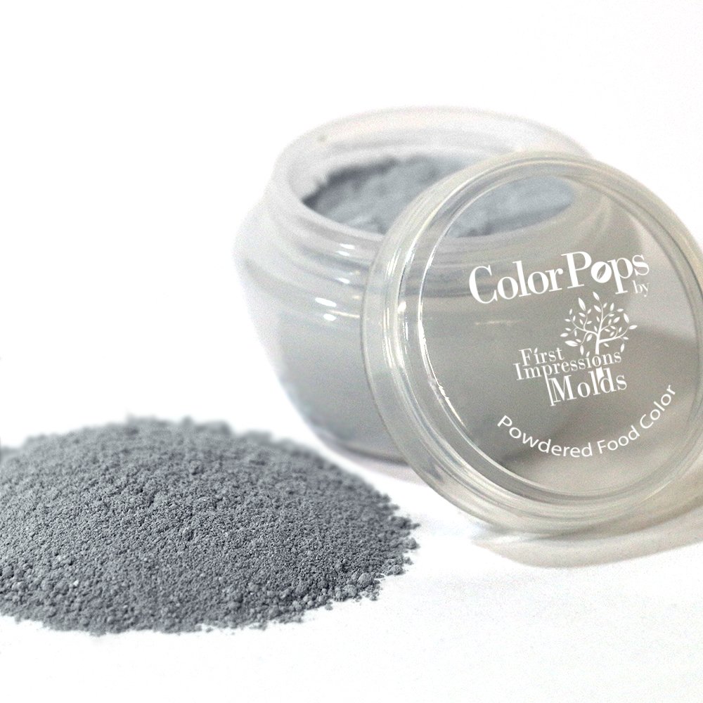 ColorPops by First Impressions Molds Matte White/Natural/Black Shades Edible Powder Food Coloring for Cake Decorating, Baking, Chocolate, Candy, Cookies 10 gr/by volume single jar Manufactured in the USA (Matte White/Natural/Black 24, 10g/vol)