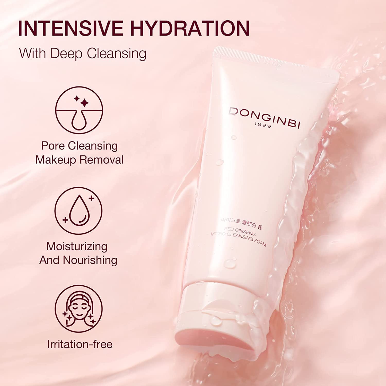 Donginbi Red Ginseng Cleansing Dust-free travel Kit- 20ml Cleansing oil & 15ml Cleansing foam