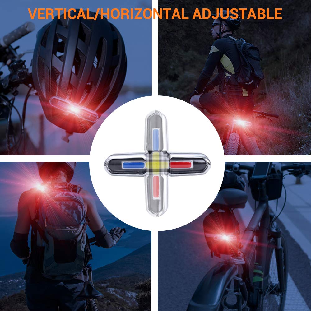 CS Force Bike Light Set, Anti-Theft Alarm Bicycle Front & Tail Light USB Rechargeable Waterproof Cycling Headlight and Taillight Set with 3 Lighting Modes 5 Sounds Loud Siren, Fits Mountain Road Bike