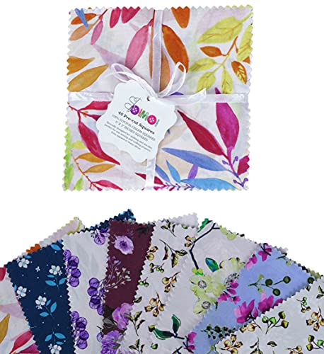 Print Precut 5-inch Cotton Fabric Quilting Squares Charm Pack DIY Patchwork Sewing Craft-