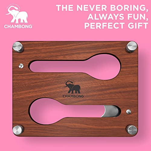 Chambong β Holder for Easy Refills - Premium Wood Stand Holds 2 Pieces
