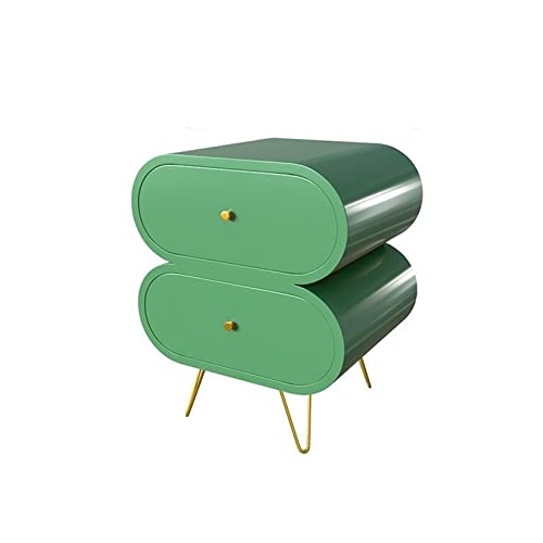 HIGOH Bedside Table Bedside Table Bedroom Home Small lockers Bedside Table (Color : Green)