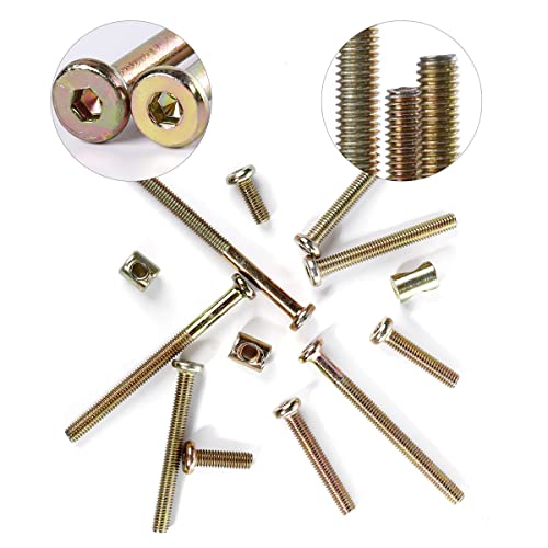 Crib Screws Bolts Replacement Hardware Parts Kit M6 Allen Head Bolts Barrel Nuts Compatible with Dream On Me Cribs Synergy Jayden Chelsea Alice Aden Violet Ashton Brody Casco Anna Carson Cape Cod Crib