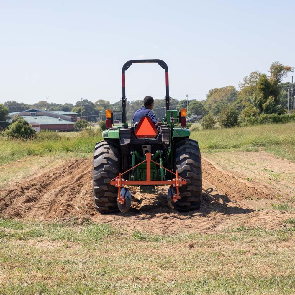 Titan Attachments 3 Point 48" Adjustable Disc Bedder Fits Cat 1 Tractors, Quick Hitch Compatible, Cultivator Garden Bedder and Hiller Attachment, 16" Disc Blades for Outdoor Field Work