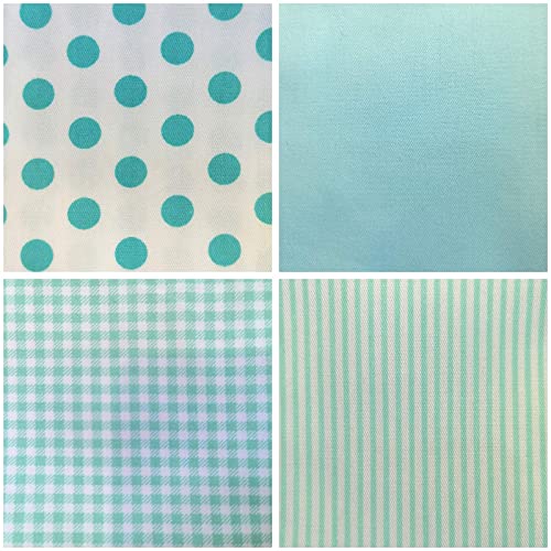 Mililanyo 8pcs 18 x 22inches (46x56cm) Cotton Fabric Green Pattern Pre-Cut Quilt Squares Fat Quarters Fabric Bundles for Sewing and Quilting