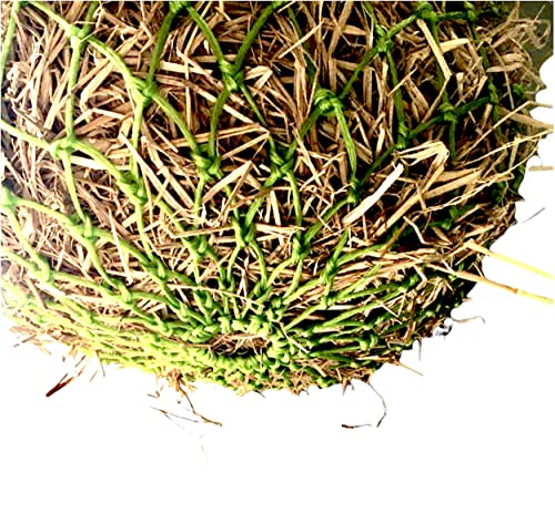Majestic Ally 1.25βx1.25β Holes Ultra Slow Feed 40β Very Sturdy Hay Net with Bottom Ring for Horses, Nylon Rope Hanging, Adjustable Travel Feeder for Trailer and Stall, Reduces Waste (Purple)