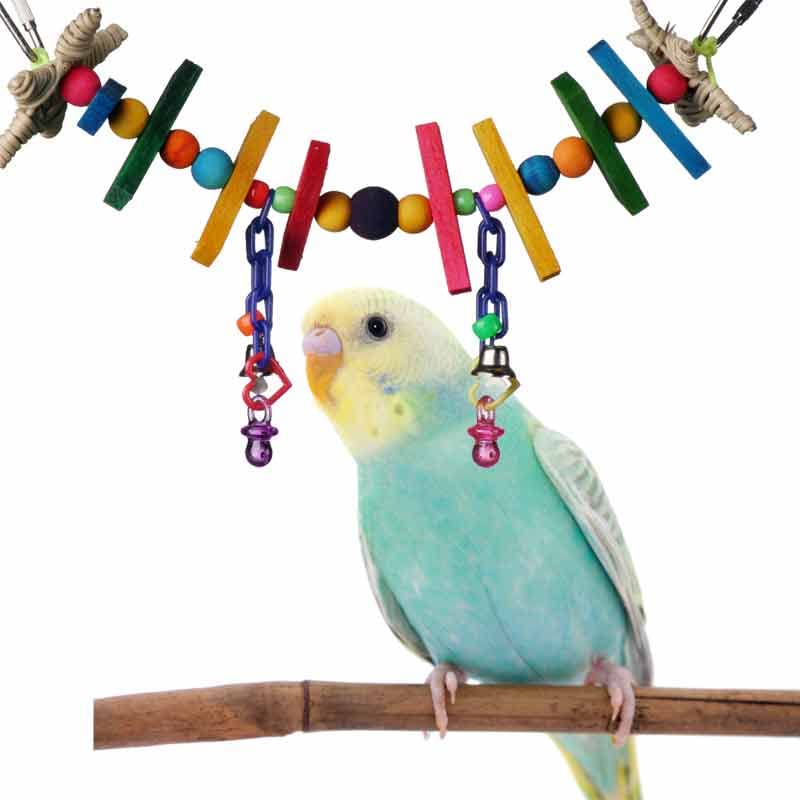 Super Bird Creations 2 by 11-Inch Mini Rainbow Bridge Bird Toy, Small