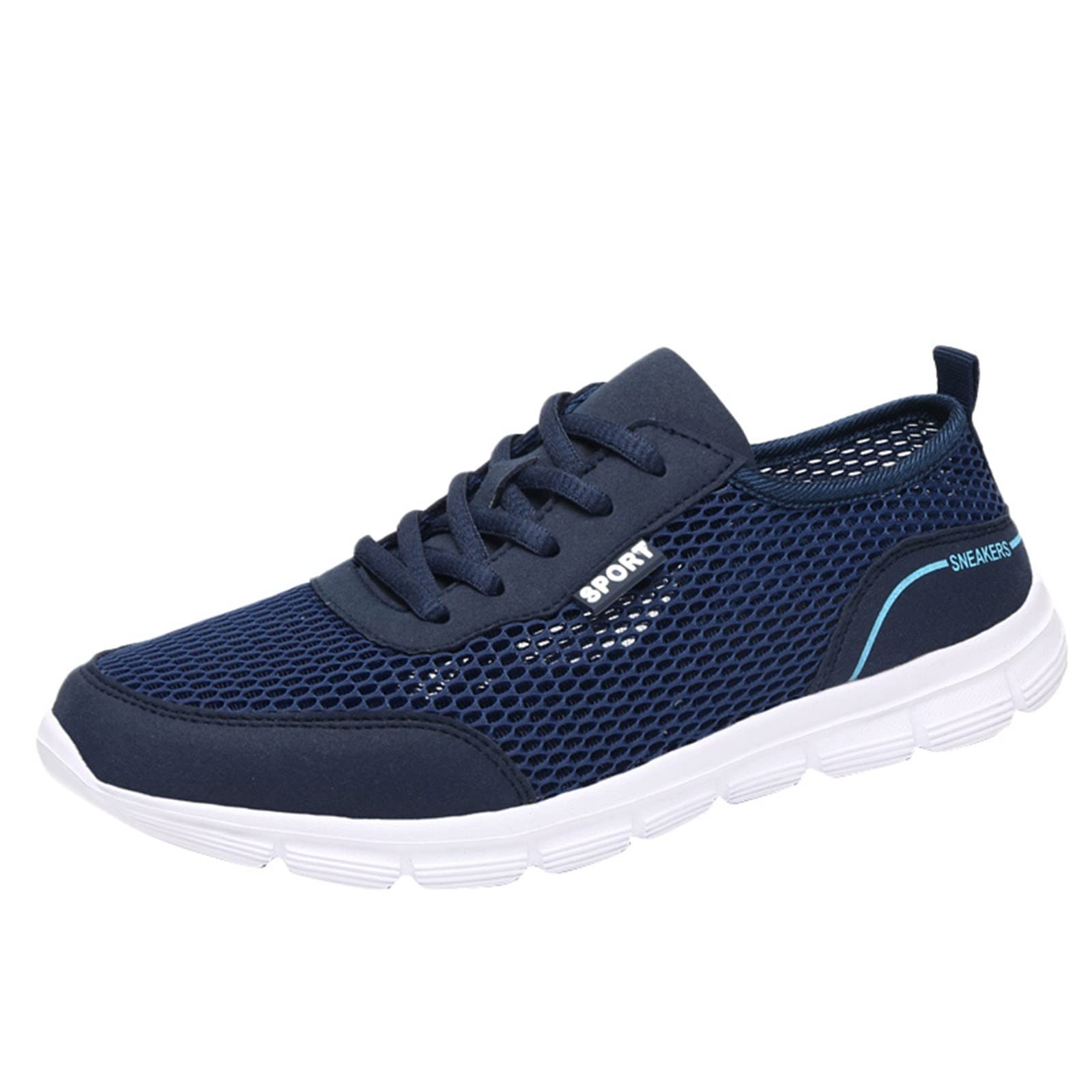 FASDNENDYS Men Summer Lightweight Breathable Casual Shoes Mesh Casual Running Shoes Men's 990 V5 Sneaker Blue