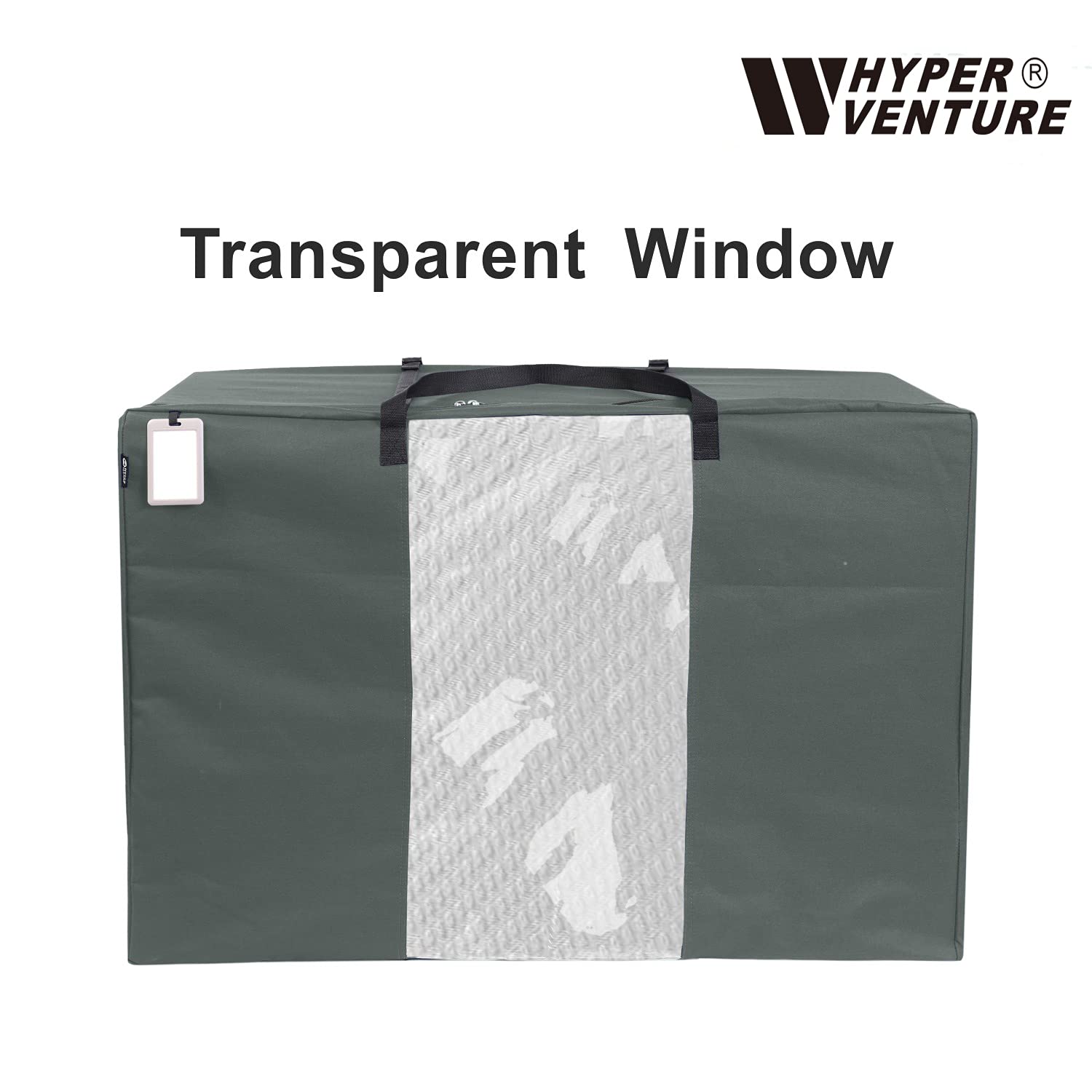 HYPER VENTURE Folding Mattress Storage Bag - Durable Carry Case Fits for Tri-Fold Up to 6 inches Queen Mattress, Grey