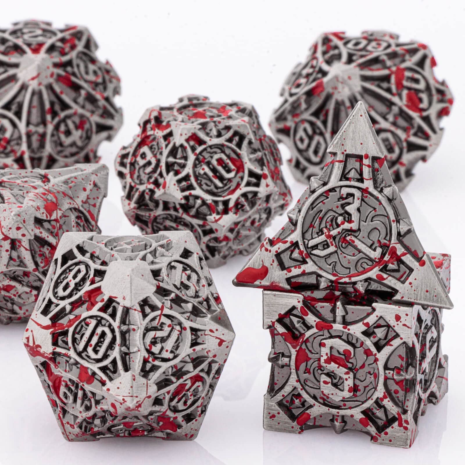 DND Dice Set DND Metal Dice D20 D12 D10 D8 D6 D4 for Dungeons and Dragons with Metal Gift Box for Role Playing Game