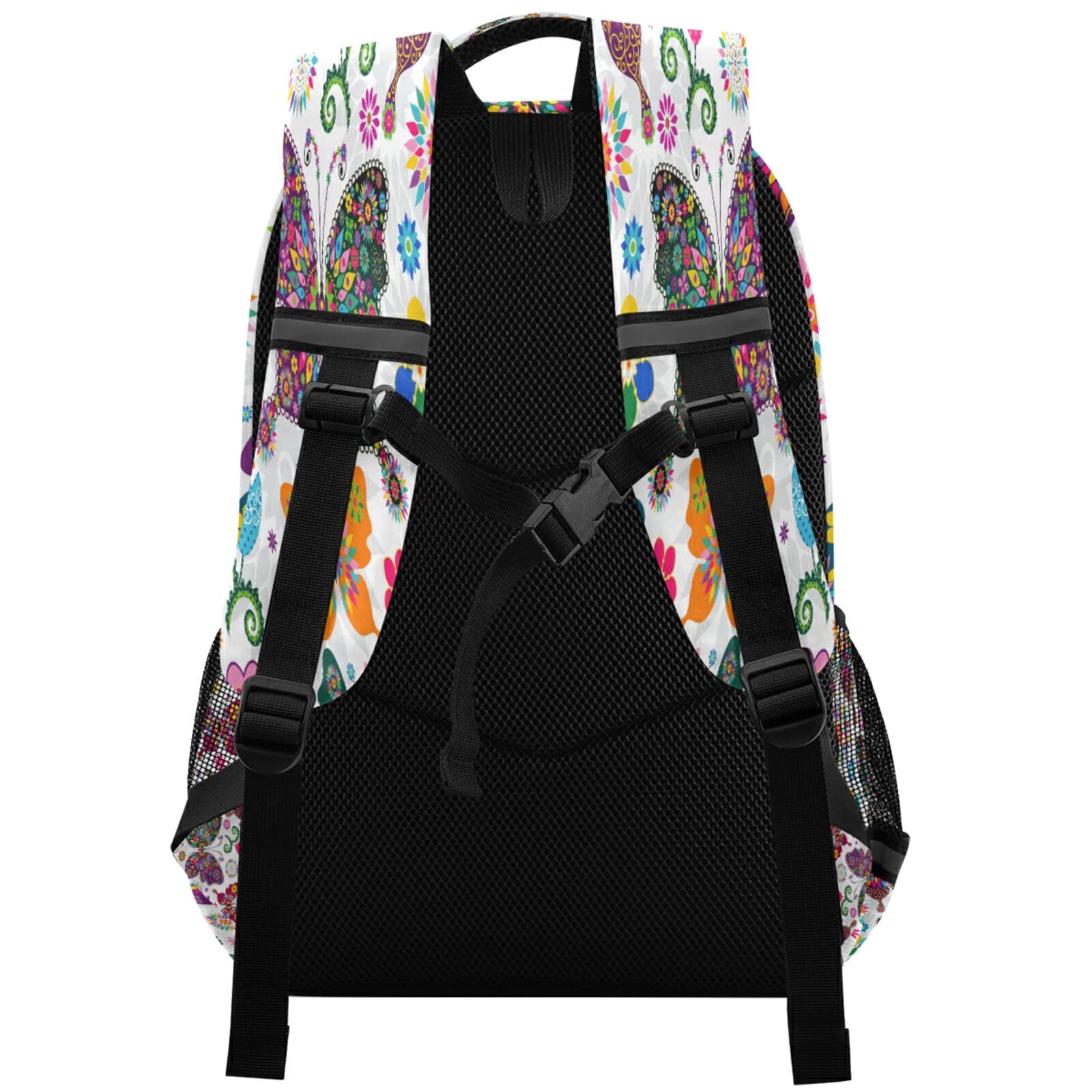Colorful Butterflies Pattern Backpacks Travel Laptop Daypack School Book Bag for Men Women Teens Kids