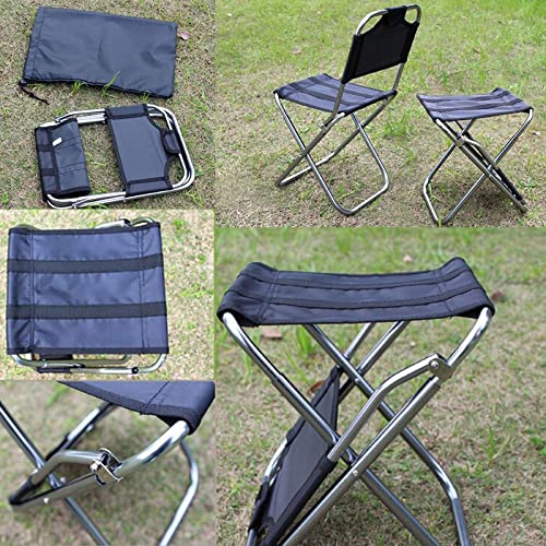 HIGOH Bedside Table Outdoor Folding Chair Aluminum Alloy Camping Chair Easy Carry BBQ Stool Folding Stool Portable Office Home Furniture