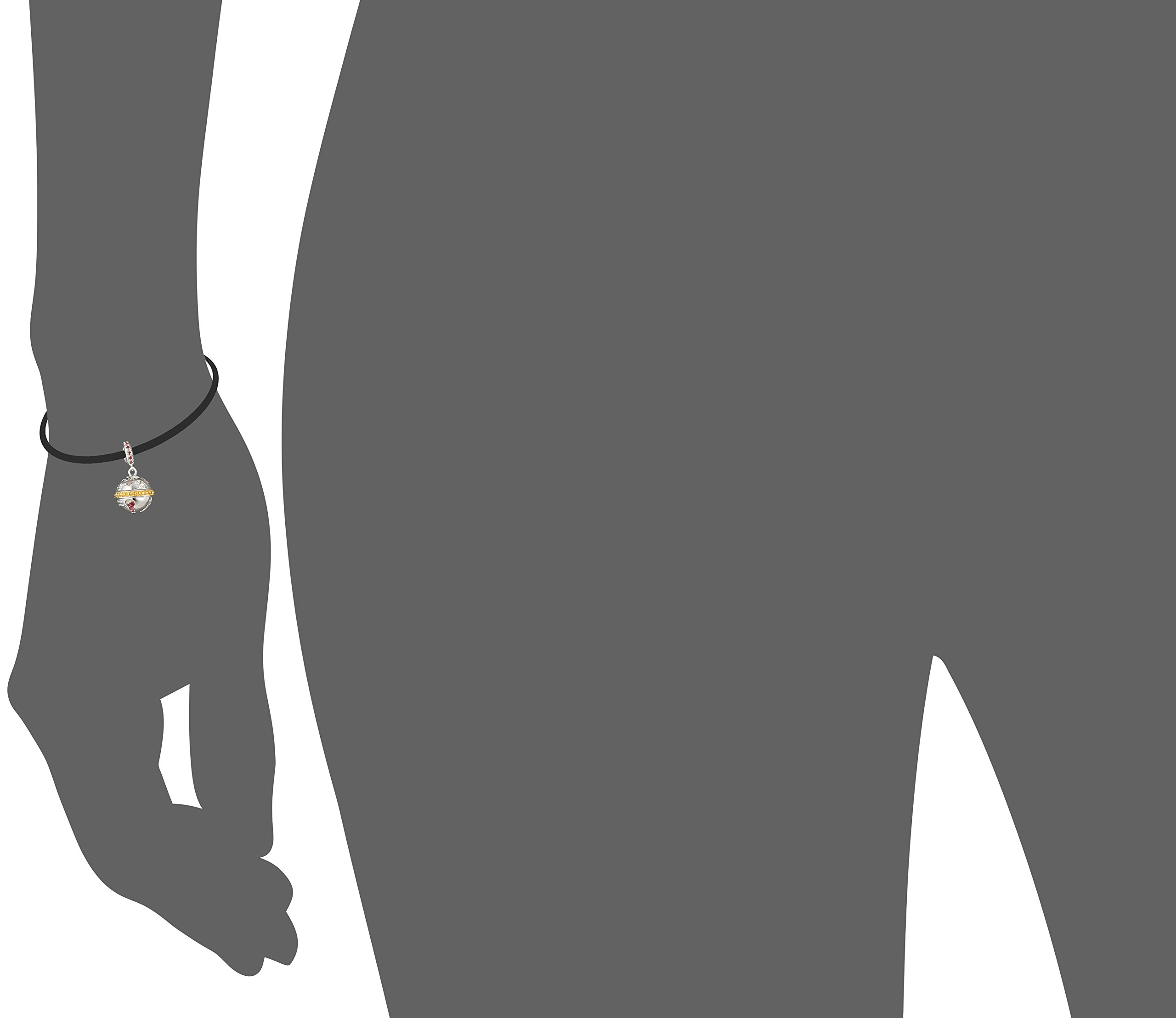 Chamilia Jingle Bell - Dark Red Swarovski Zirconia and Gold Electroplating Charm