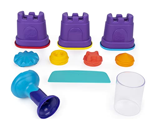 Kinetic Sand, Rainbow Mix Set with 3 Colors of Kinetic Sand (13.5oz) and 6 Tools, Play Sand Sensory Toys for Kids Ages 3 and up