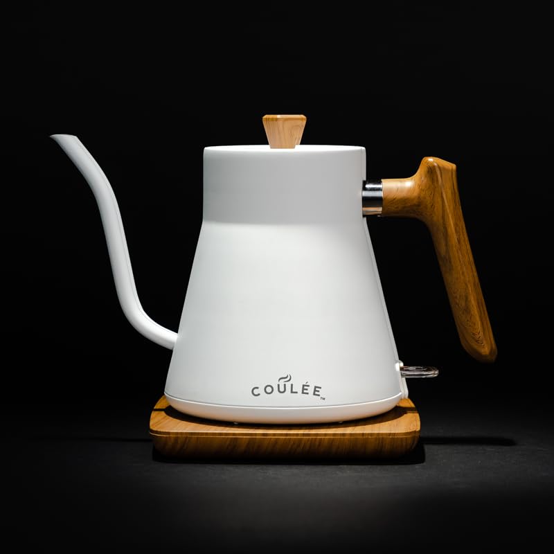 Coulée Gooseneck Kettle, Elegant kettle, Easy Pour, Premium food-grade 304 Stainless steel, 1200W, One-click operation