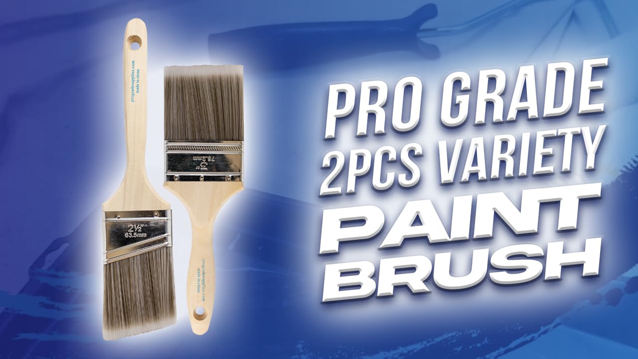 Pro Grade - Paint Brushes - 2Pk - Paint Brush Set