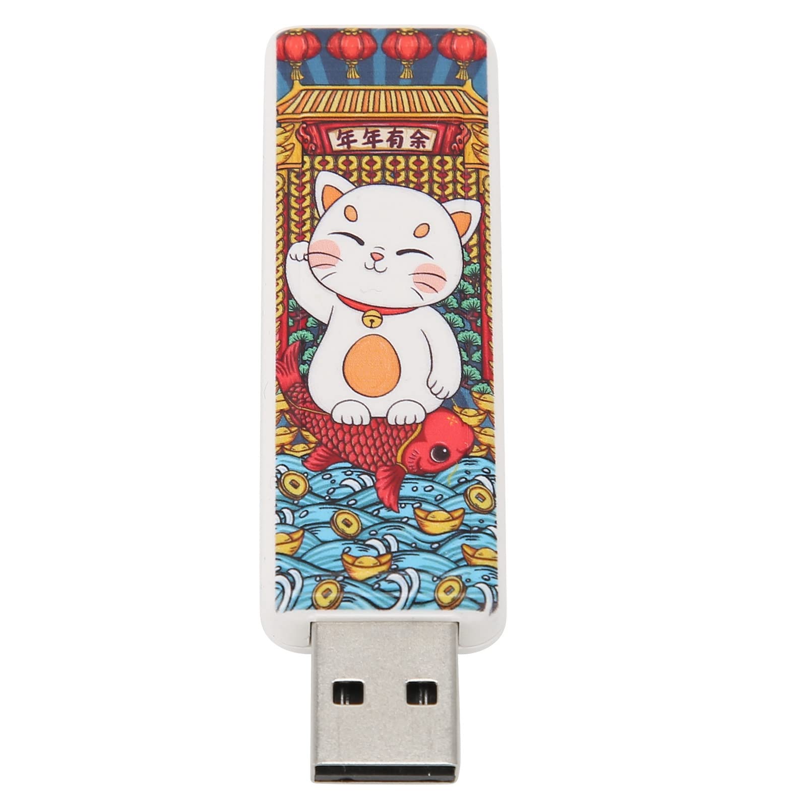 Flash Drive, Portable USB 2.0 Flash Drive with Cute Cat Pattern, Thumb Drives Memory Stick Data Storage Pen Drive for Computer Laptop(128GB)