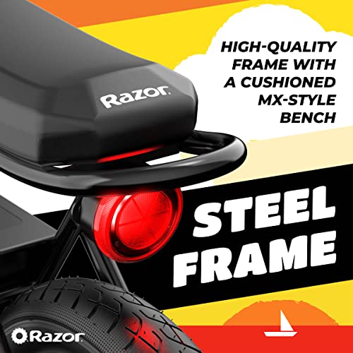 Razor Rambler 16 β 36V Electric Minibike with Retro Style, Up to 15.5 MPH, Up to 11.5 Miles Range, Wide, Rugged 16" Air-Filled Tires, Powerful 350 Watt Hub-Driven Motor