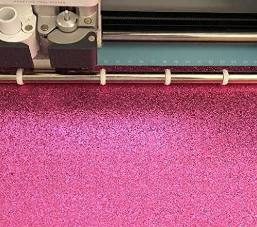 Crafasso 12" x 12" 300gms Heavy & Premium Glitter cardstock, 15 Sheets, Raspberry