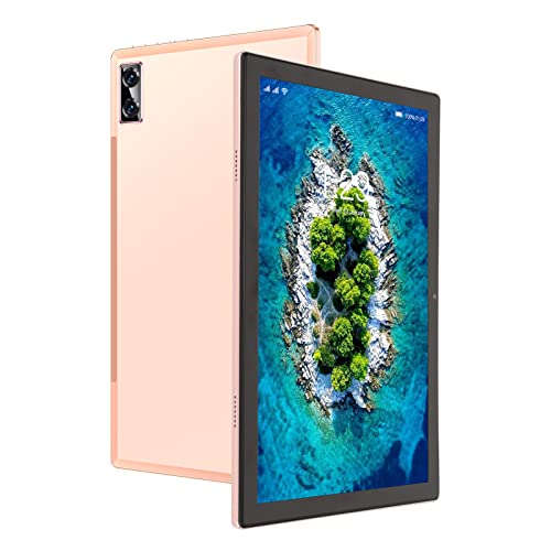Dpofirs 10in Android Tablet PC, 4GB RAM 64GB ROM, MT6750 Octa Core Tablets, IPS HD Touch Screen WiFi Tablet, 200W 500W Camera, 6000mAh Battery(Gold)
