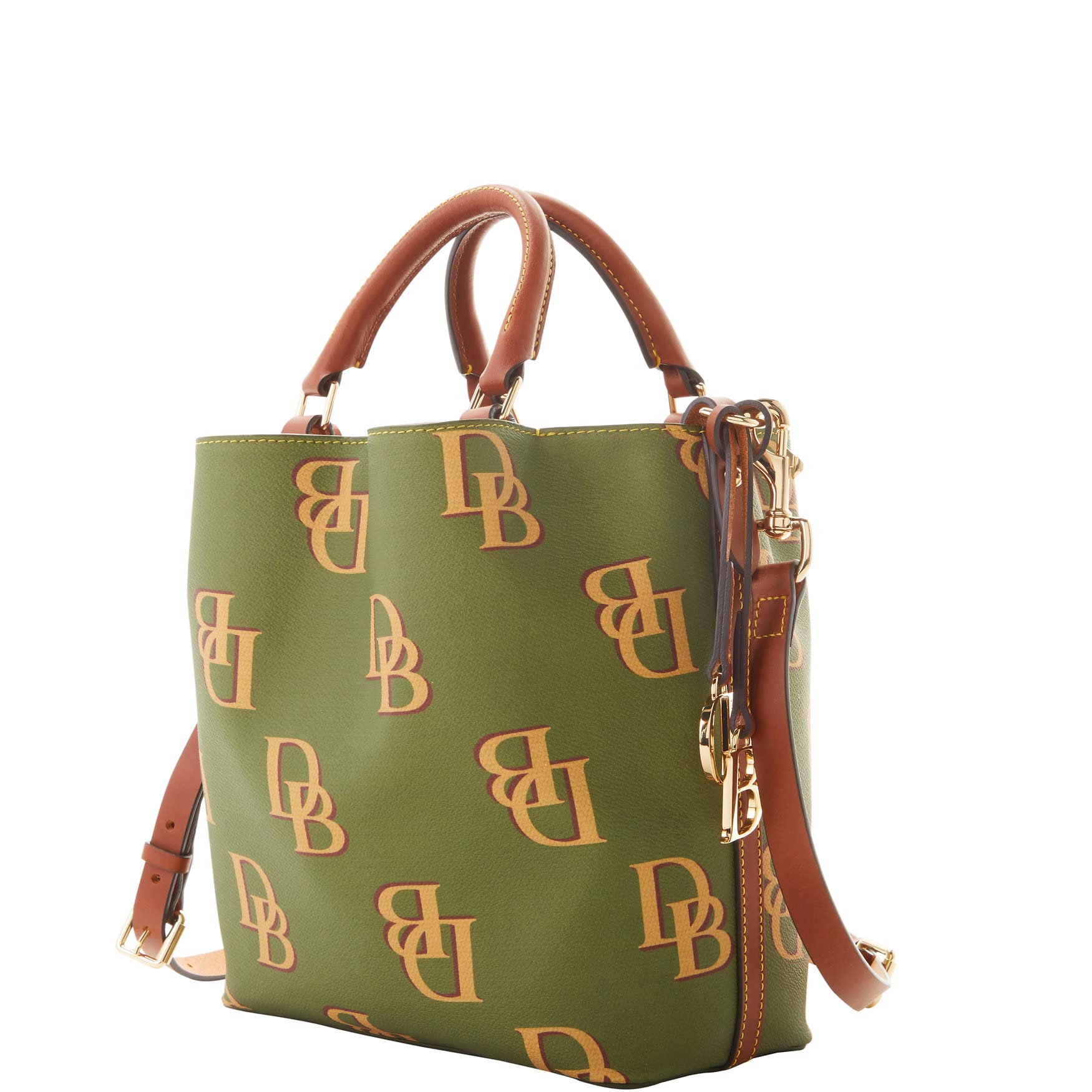 Dooney & Bourke Handbag, Monogram Small Barlow Satchel - Avocado