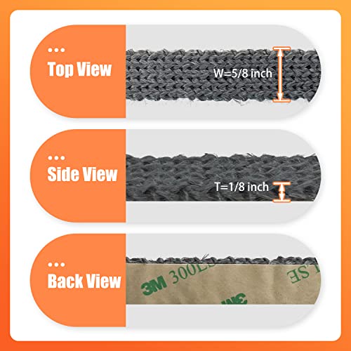 Flat Gasket Tape for Stoves and Fireplaces, Self Adhesive Flat Gasket, 5/8"x1/8" Length 72" Wood Stove Flat Gasket Tape