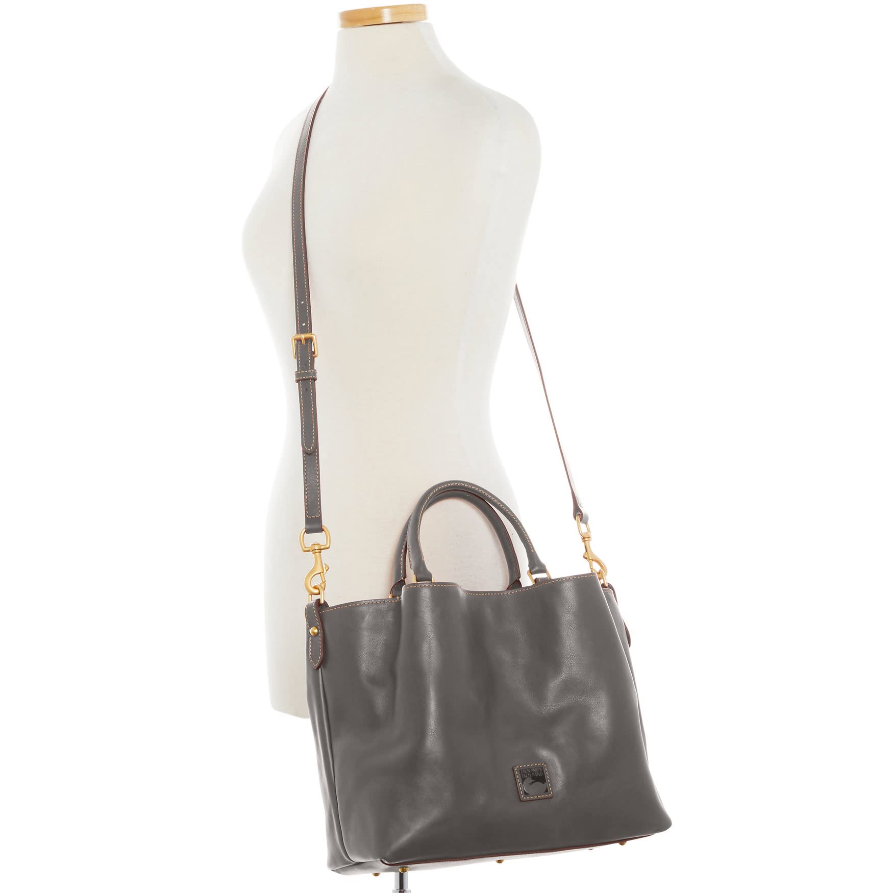 Dooney & Bourke Handbag, Florentine Large Barlow Satchel - Charcoal