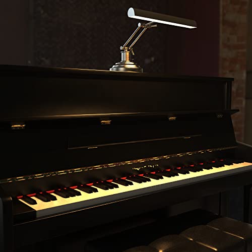 Cocoweb 14" Adjustable Piano Bankers Desk Light with Dimmer in Satin Nickel
