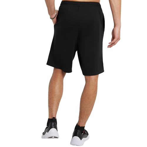 Champion mens 10" Powerblend Graphic Short, C Logo Shorts, Black, X-Large US