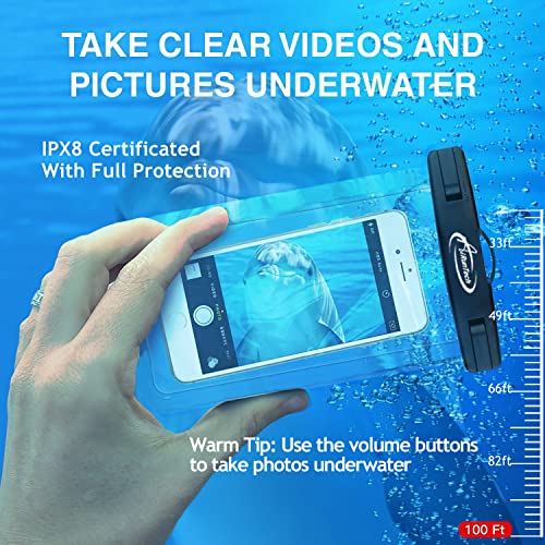 Large Universal Waterproof Case, AiRunTech Waterproof Phone Pouch Compatible with iPhone 14 Pro Max/13/12/11/XR/X/SE//8/7, Galaxy S22/S21, Note 20 Pixel/OnePlus Underwater Phone Protector Vacation