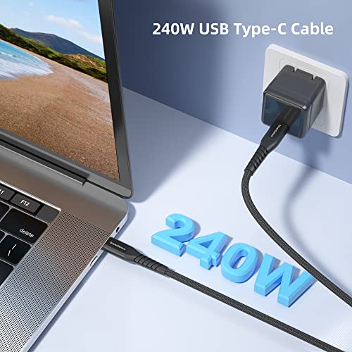DriverGenius USB4 40Gbps USB C to C Cable 6ft - 8K 60Hz Display (DP-Alt Mode), 240W Power Delivery - Compatible with Windows 11, macOS 14 Sonoma (UC240-40G)