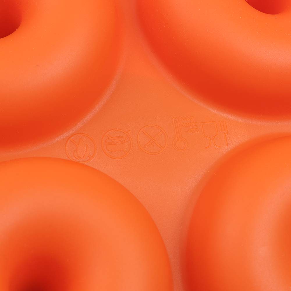 Cozihom 6-Cavity Silicone Donut Mold, Silicone Bagel Mold, Non-Stick Donut Mold, Food Grade Silicone, BPA Free, 3 Pcs