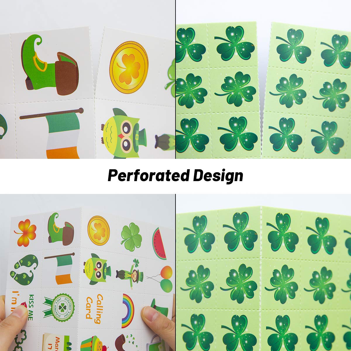 St.Patrick’s Day Bingo Game for Kids 24 Players Green Shamrock Party Game Supplies
