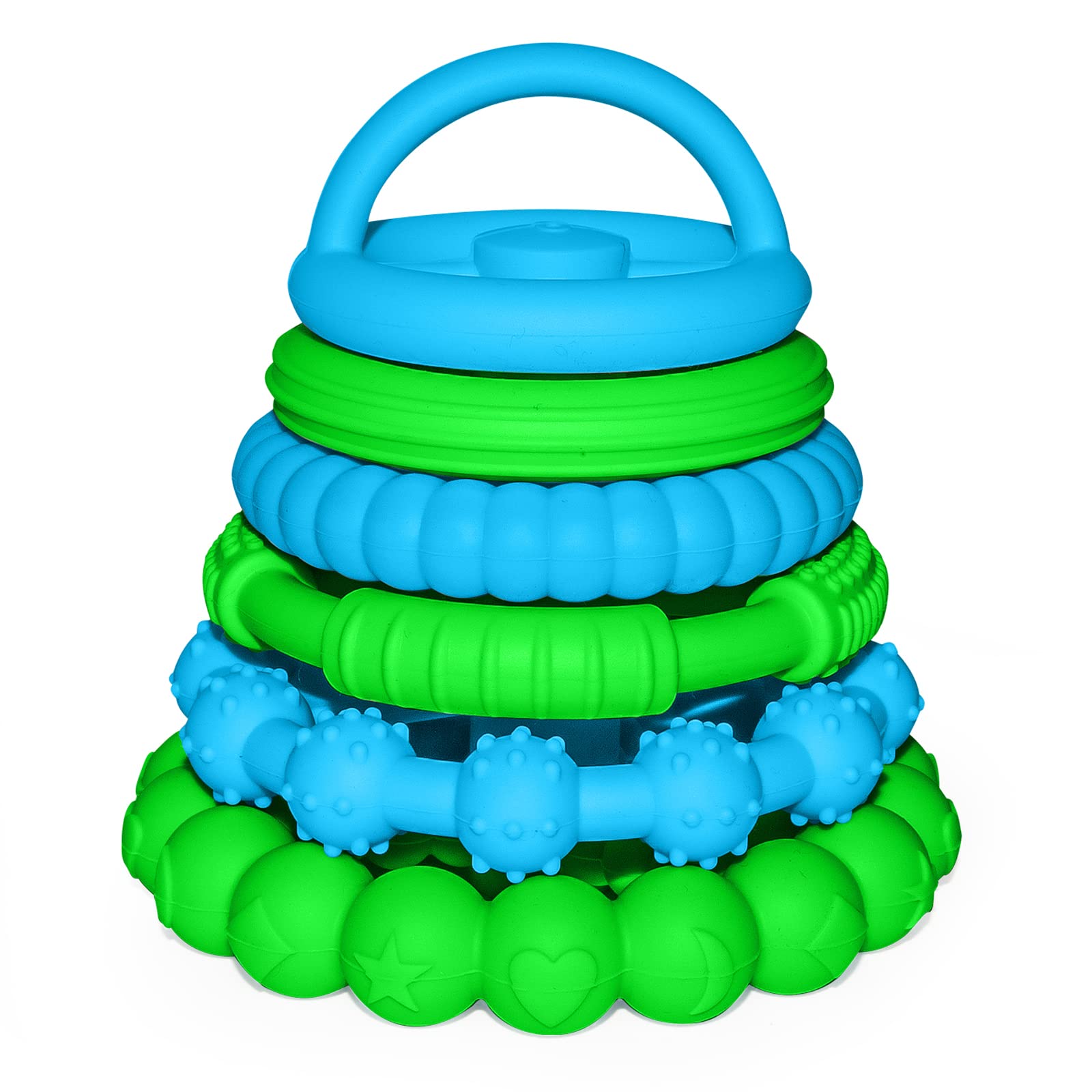 Stacking Silicone Stacking Toy â Premium Stacking Toys for Teething â Interactive and Fun Baby Stacking Toys Made of Soft Silicone â Teeth Soothing 6-12 Month Toys Developmental