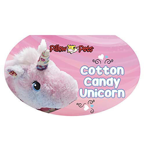 Pillow Pets 18” Sweet Scented Cotton Candy Unicorn Stuffed Animal Plush Toy, Pink