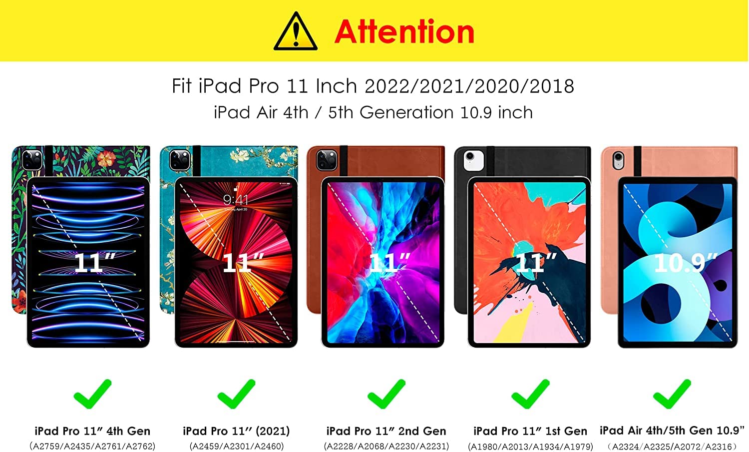 Case for iPad Pro 11 Inch 4th/3rd/2nd/1st Generation 2022/2021/2020/2018, Multi-Angle Smart Stand Cover Auto Sleep/Wake Fit iPad Air 4/5,Camouflage Deer American Flag