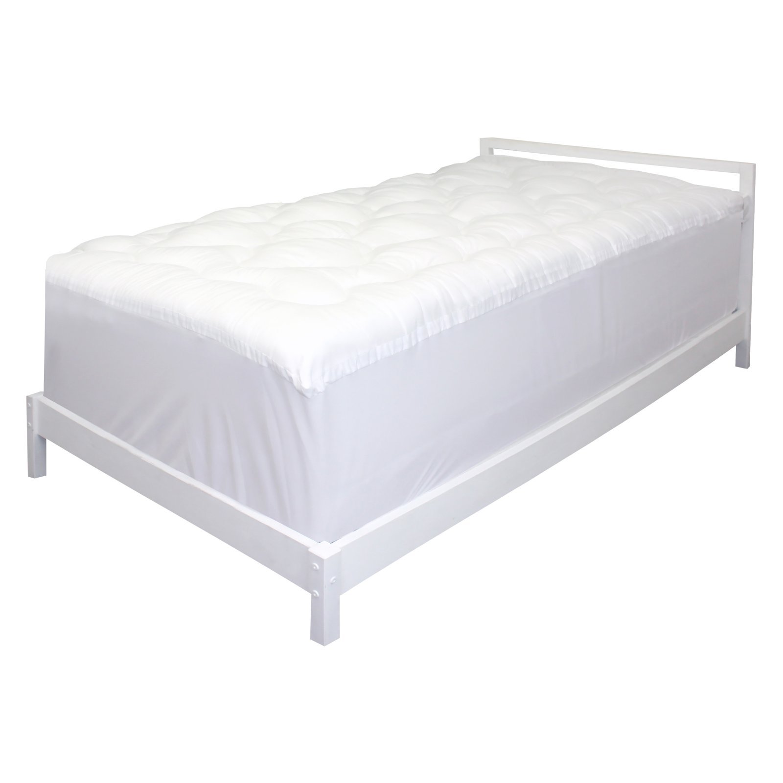 Mgm Grand Hotel Laundry 2.5" Overfilled Micro Plush Fiberbed Mattress Topper - White Queen