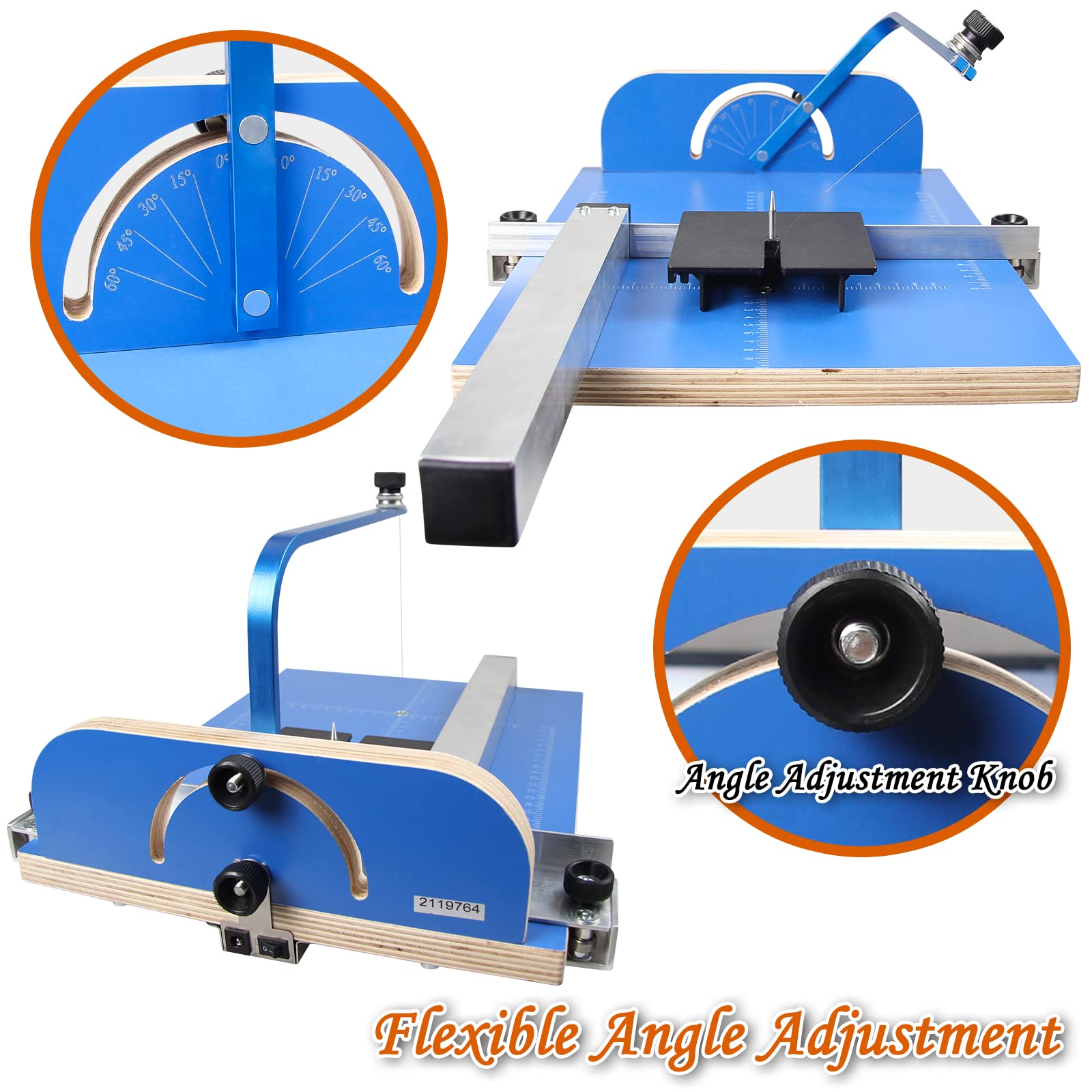 DOMINOX Foam Cutter Hot Wire Cutter Electric Tabletop Hot Wire Foam Cutter Working Table Tool Foam Cutting Machine Styrofoam Cutter for Cutting Foam, Model, Sculpting and Prototype