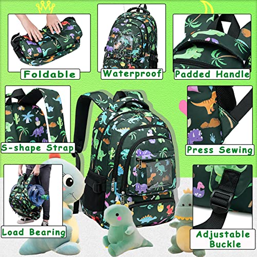 HotAdsFW Dinosaur Backpacks Elementary Toddler Backpack for Boys Kids School Bag Bookbag for Kindergarten Primary School with Multi Pockets Padded Shoulder Strap