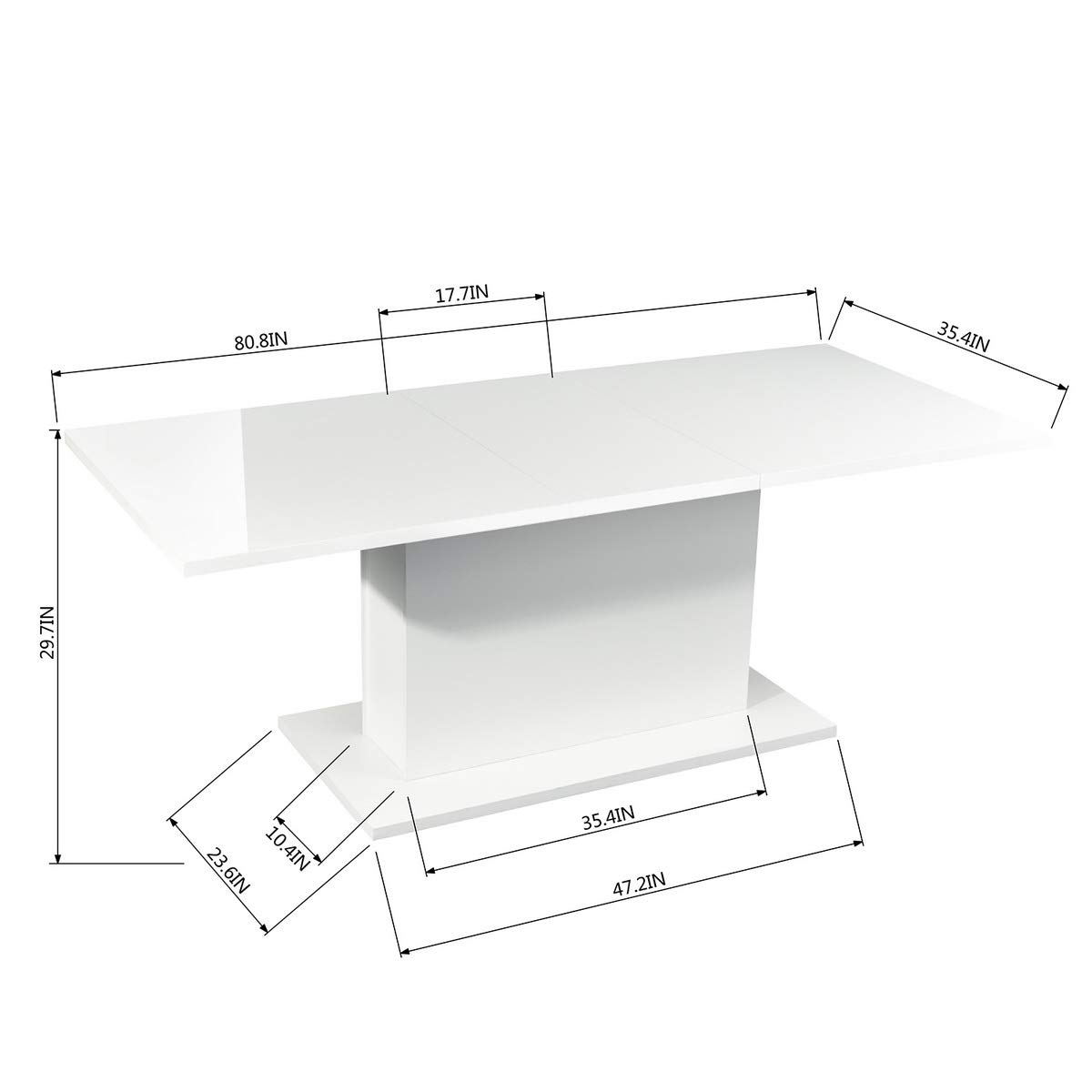 CozyCasa Worm & Caterpillar Killer Insecticide/Pesticide Spaces for Kitchen Restaurant Home Office White Meeting Table, Seat for 4-8, Only Table Included 100pack