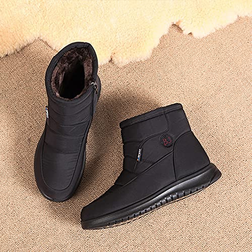 FASDNENDYS Women's Winter Boots Soled Fashion Colorblock Women's Thick Wedges Shoes Boots Short Women's Boots Short Tan S