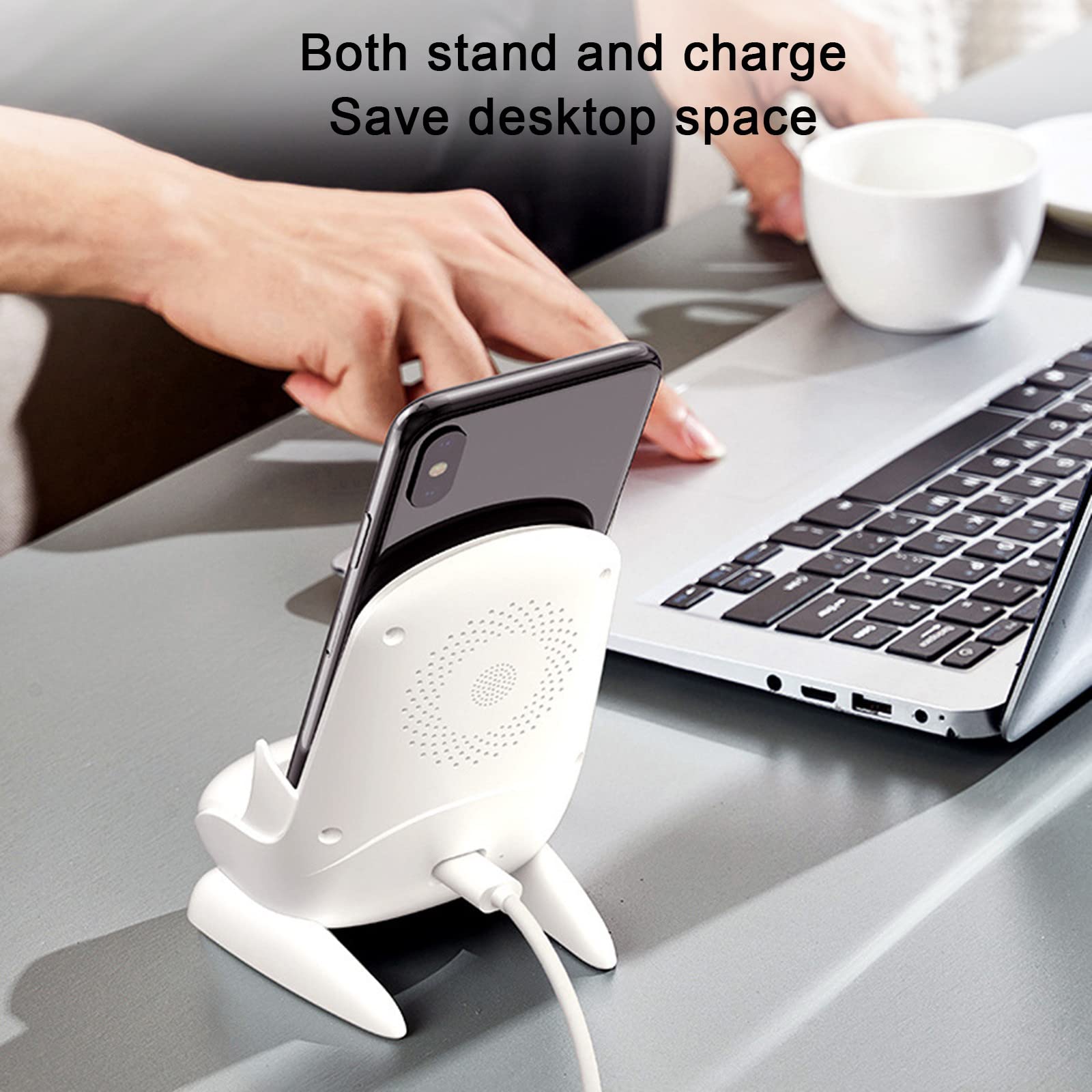 Clearance Portable Mini Chair Wireless Charger, 3 in 1 Wireless Charger Station, Multifunctional Wireless Charging Station Phone Stand Holder Bracket with Musical Speaker Function