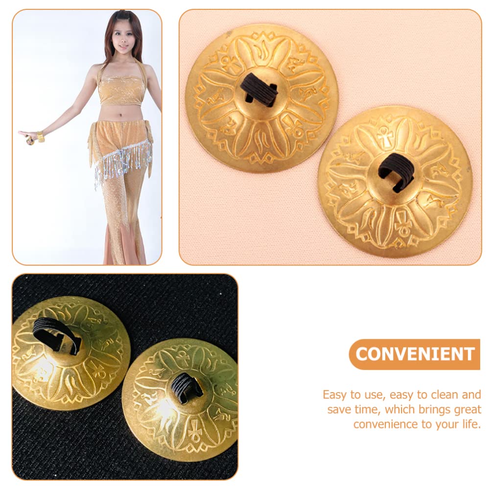 ERINGOGO Zills Finger Cymbals Props 1 Pair Dress Pure Copper Child Cymbals Finger Cymbals Instrument