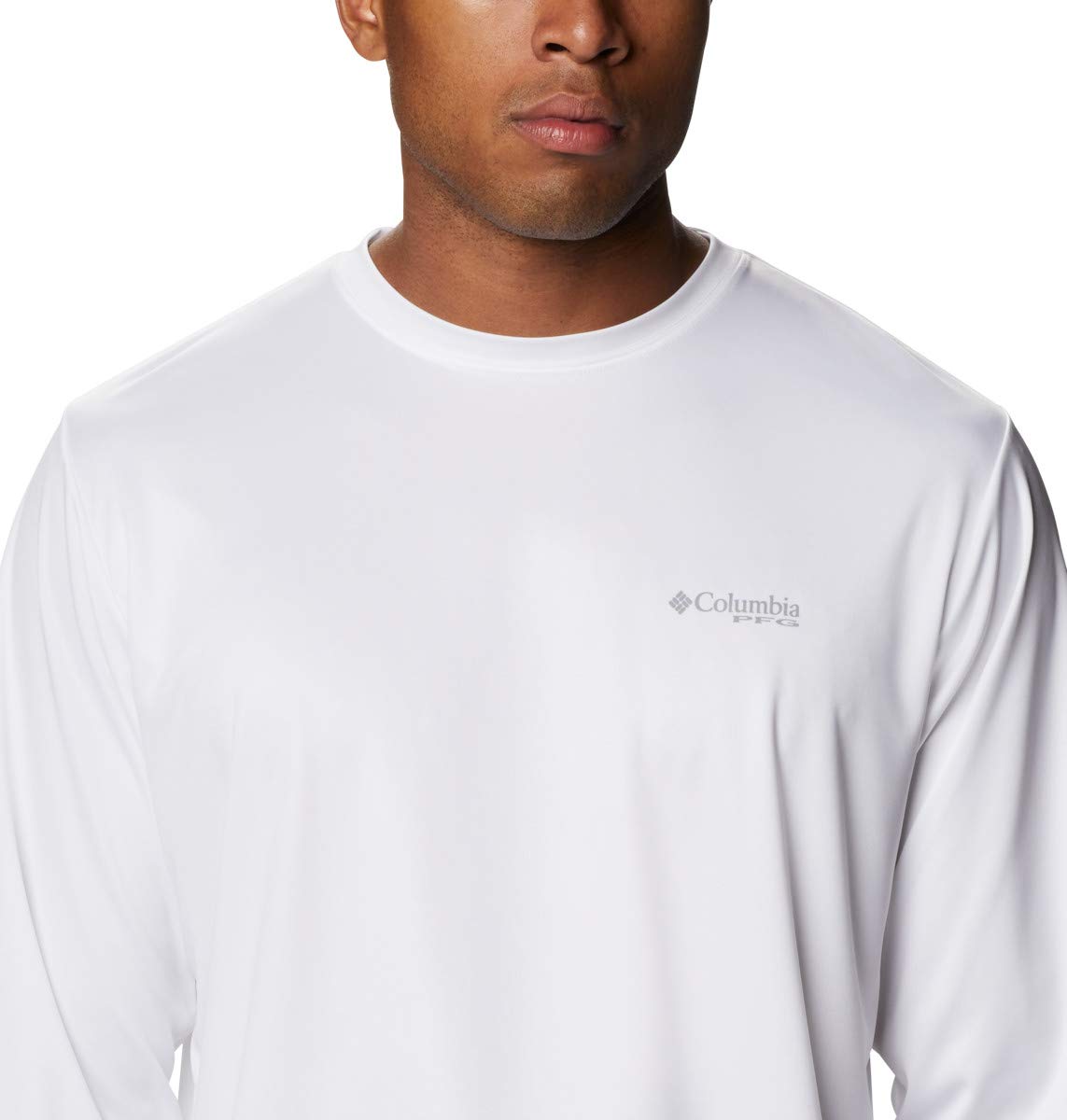 Columbia Men's Terminal Tackle PFG Patriot Long Sleeve, Cool Grey/Flats, Large