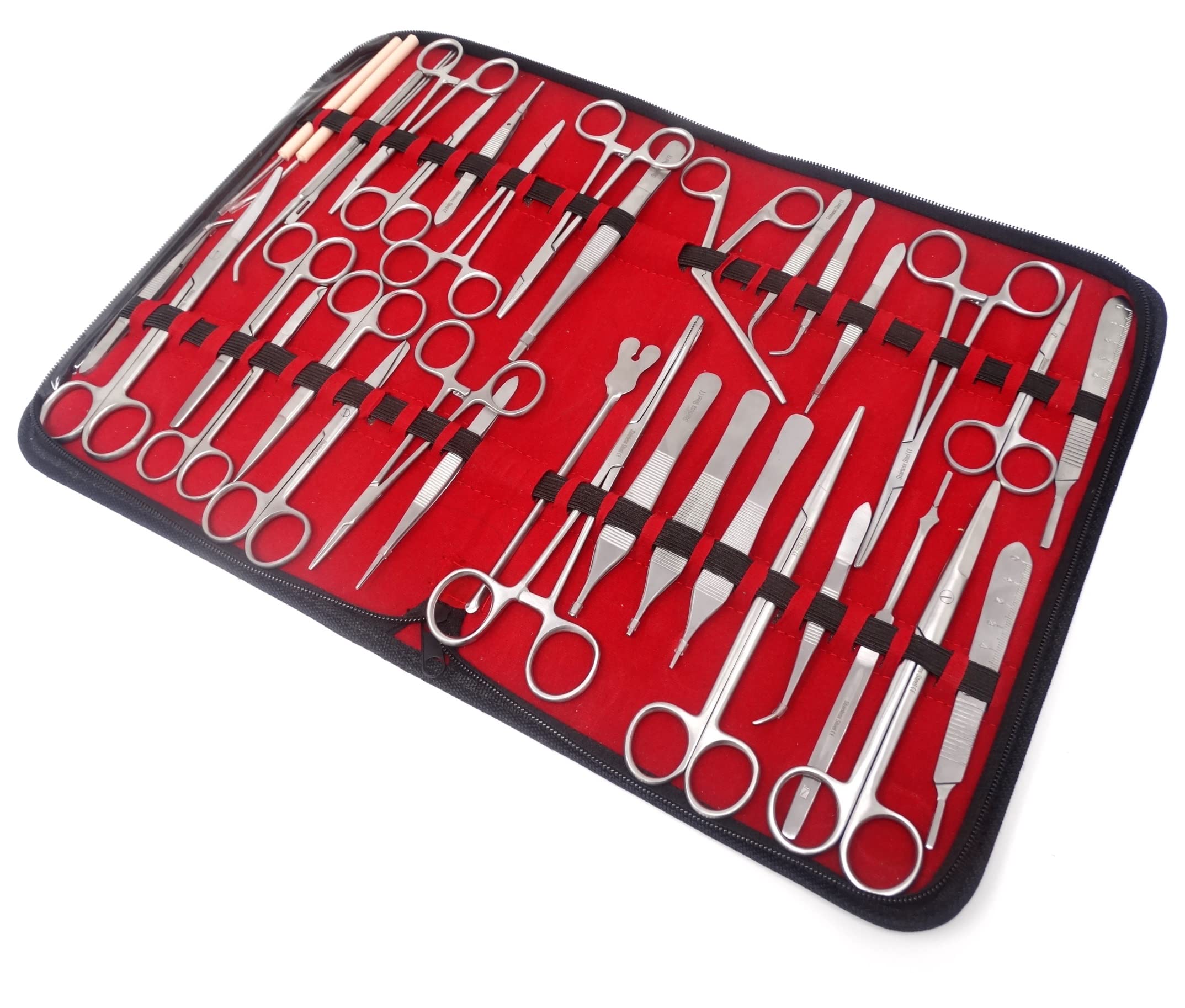 Premium A2ZSCILAB 157 Pieces Instruments Kit Veterinary Scissors Forceps Needle Holders Scalpel Handle, Stainless Steel All in One