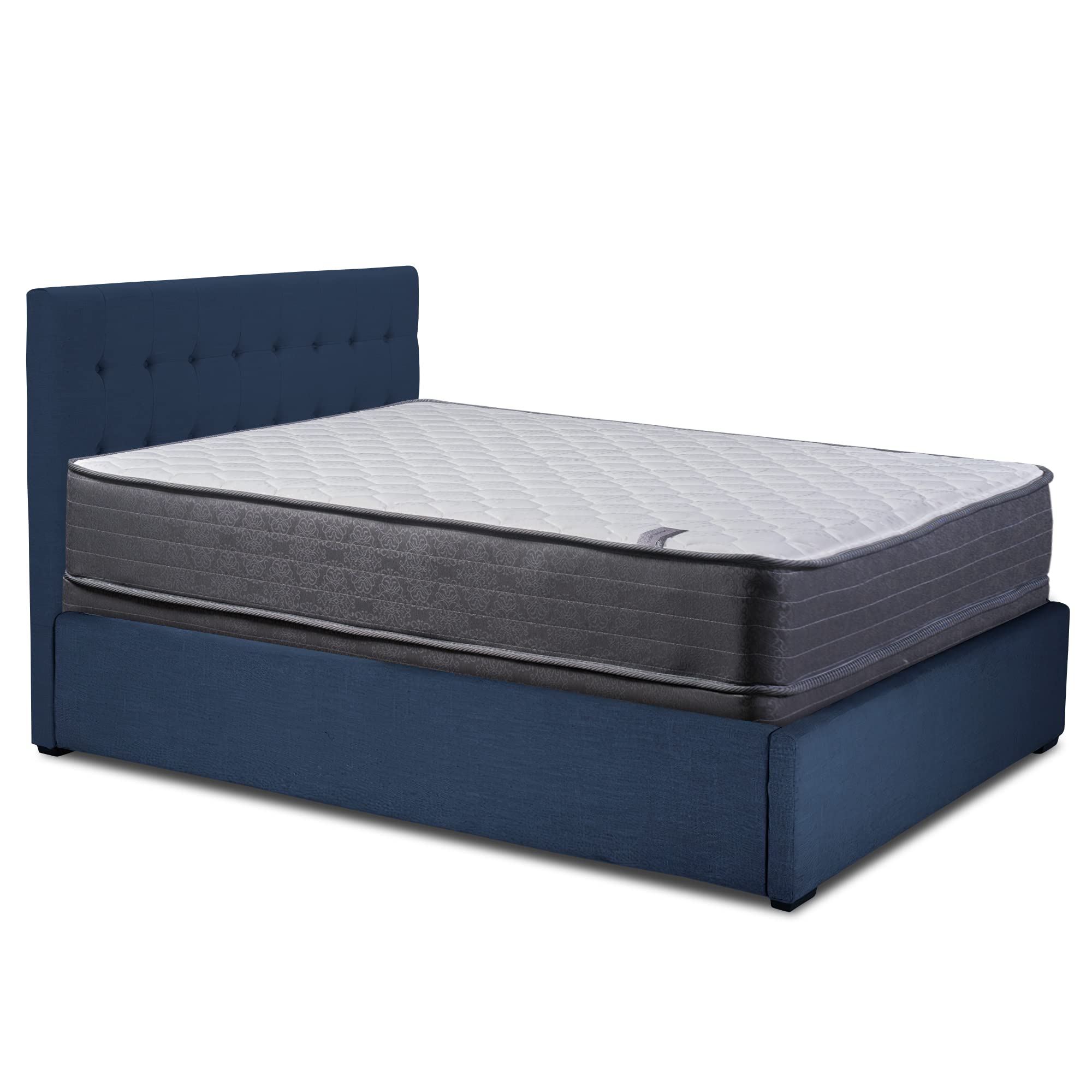 Greaton, 10-Inch Medium Plush Tight top Innerspring Mattress & 4" Wood Box Spring Set, Full XL