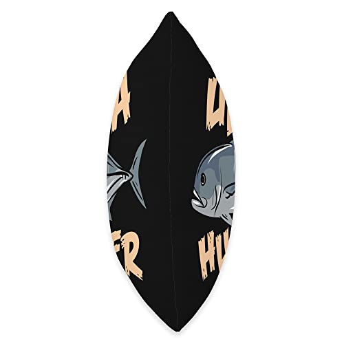 Hawaii Ulua Fishing Giant Kingfish Giant Trevally Ulua Hunter Fishing Throw Pillow, 18x18, Multicolor