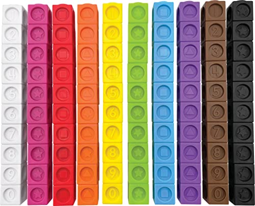 Teacher Created Resources Numbers and Shapes Connecting Cubes, Set of 100