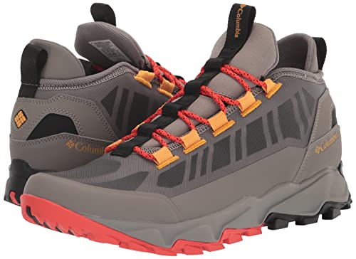 Columbia Men's Flow Borough Low Sneaker, Stratus/Mango, 10.5