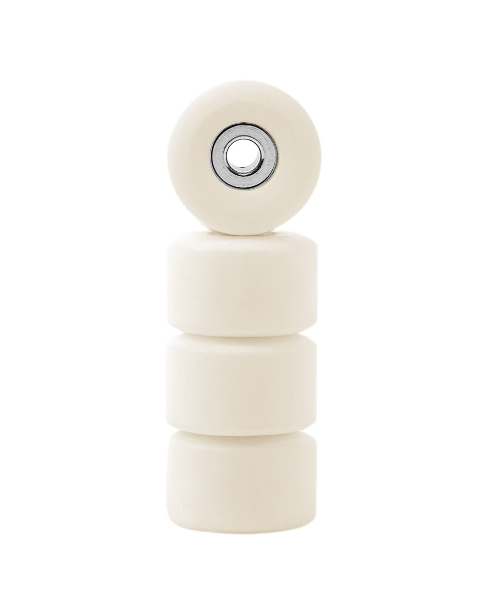 Teak Tuning Apex 71D Urethane Fingerboard Wheels, New Street Shape, 7.7mm Diameter, Ultra Spin Bearings - Made in The USA - Cream Colorway